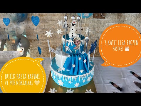 #evdebutikpasta #elsapasta ELSALI BUTİK PASTA YAPIMI | pandispanya ve pasta kreması tarifi 💙🎂