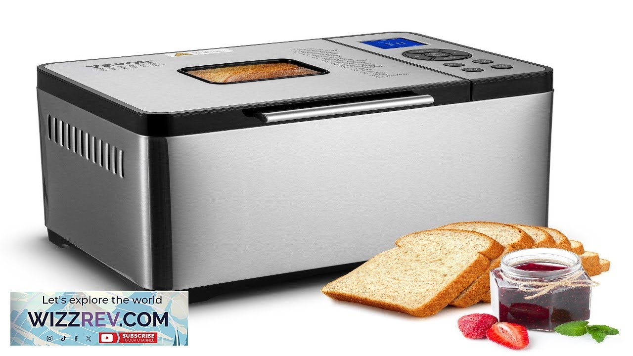 2LB 19-in-1 Bread Maker Automatic Compact Dough Machine Nonstick 3 ...