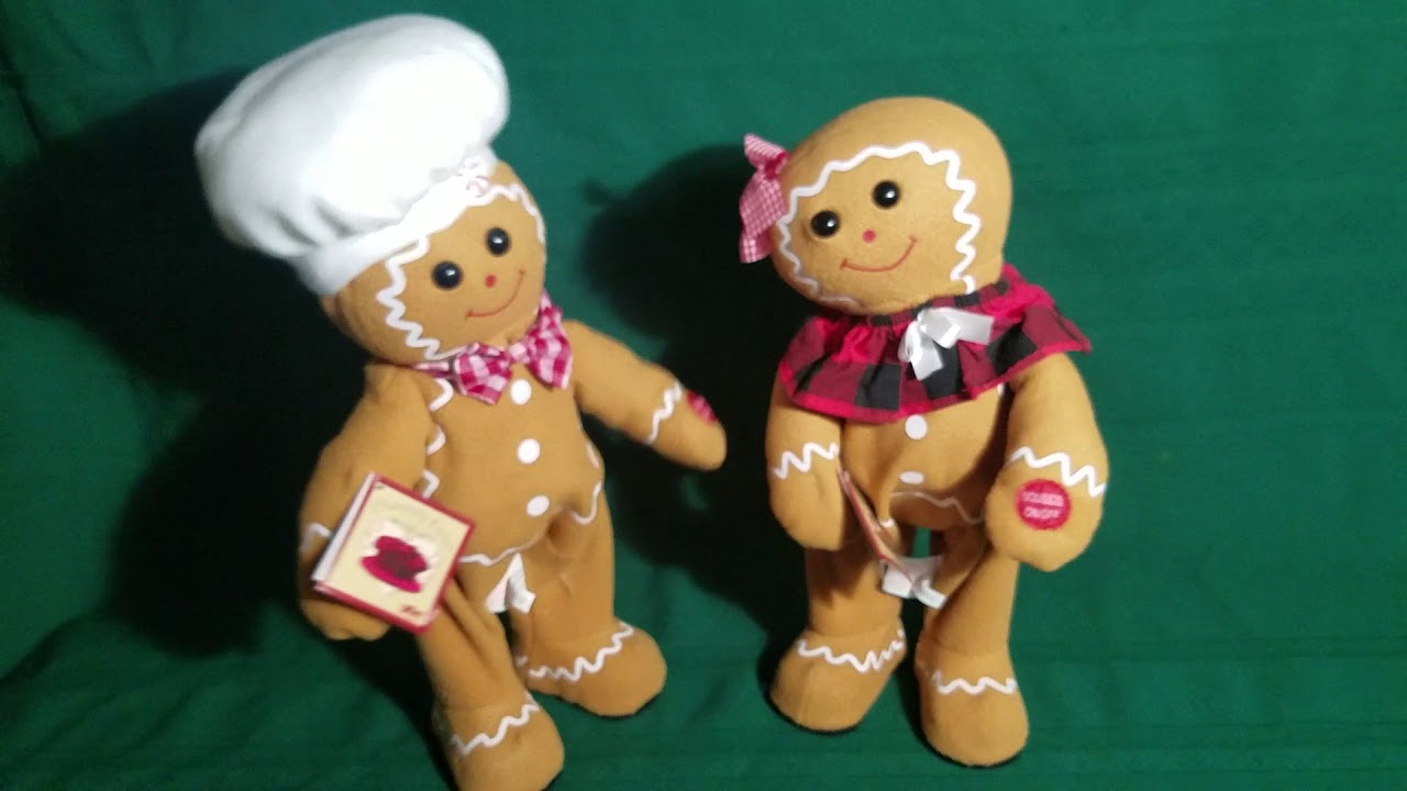 (SOLD)Singing/Animated Gingerbread Boy & Girl-- - YouTube