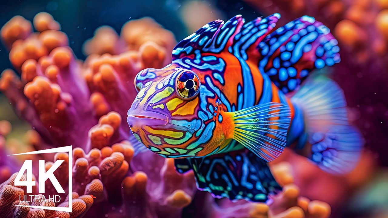 4K (ULTRA HD) Underwater Journey 🐋- Coral Reefs and Colorful Sea Life ...