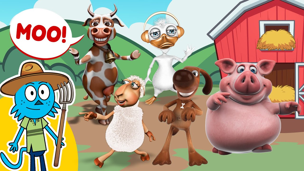 Old MacDonald had a Farm | Real Animal Images | English Nursery Rhymes ...