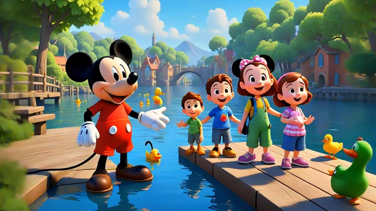 🦆 Mickey Mouse & CoComelon with Five Little Ducks Missing 🎶 | Poem ...