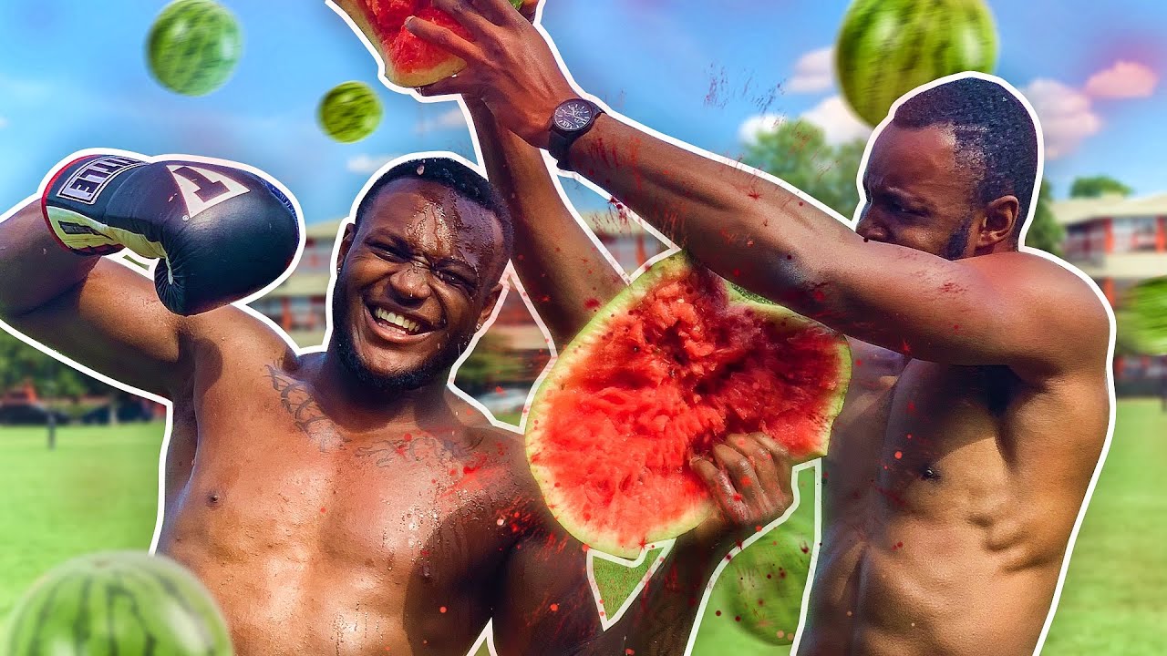 BOXING WATERMELON SMASH CHALLENGE!! - YouTube