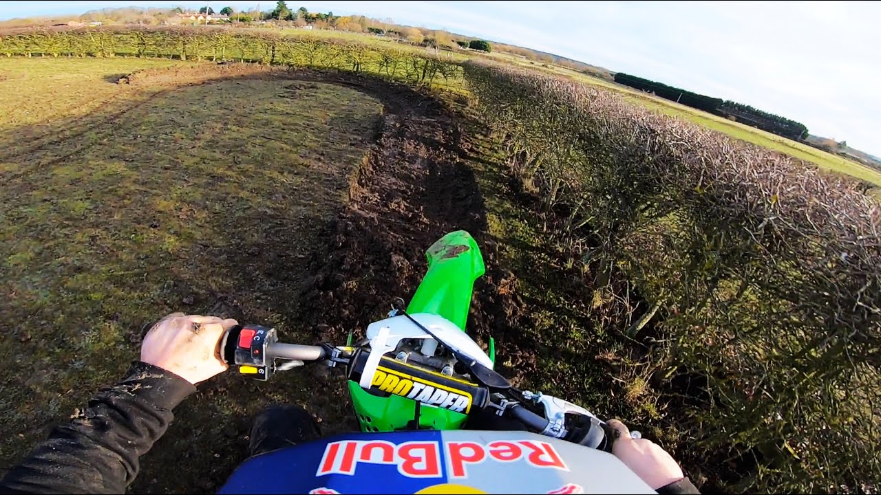 BUILDING AND RIDING A PIT BIKE TRACK IN MY GARDEN!! - YouTube