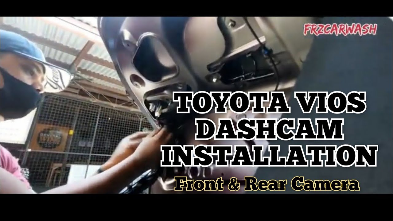 Toyota Vios Dashcam Installation front and back Camera. QCY F11 PLUS ...