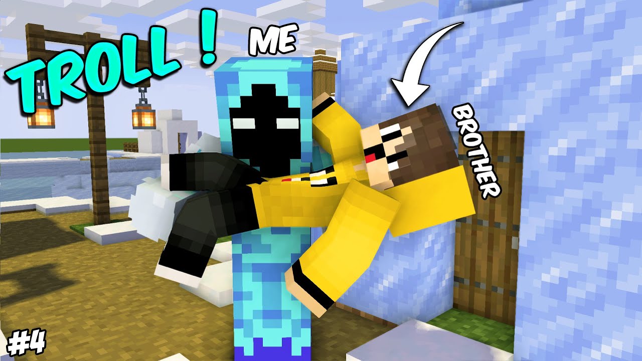 😈 i Became A Ice entity 303 To Troll My little Brother in Minecraft ...