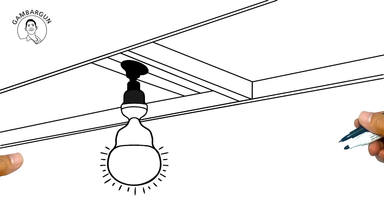 HOW TO DRAW CEILING LIGHT - YouTube