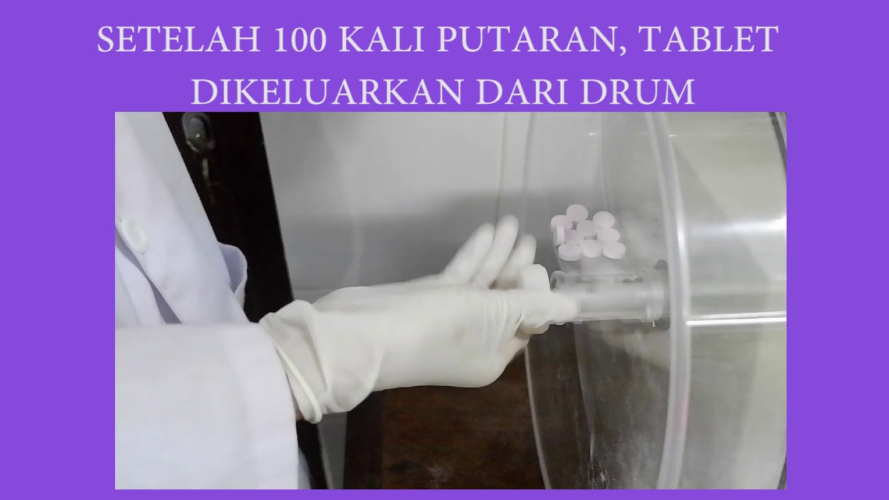Uji Kerapuhan Tablet - Farmasetika Sediaan Solida 2018/2019 - YouTube