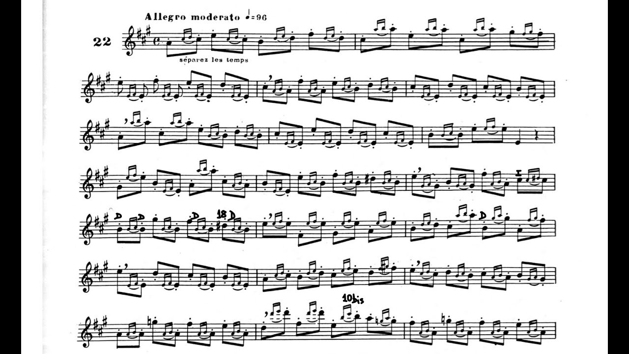 32 Studies for clarinet. C. Rose. Nº22 Allegro moderato - YouTube