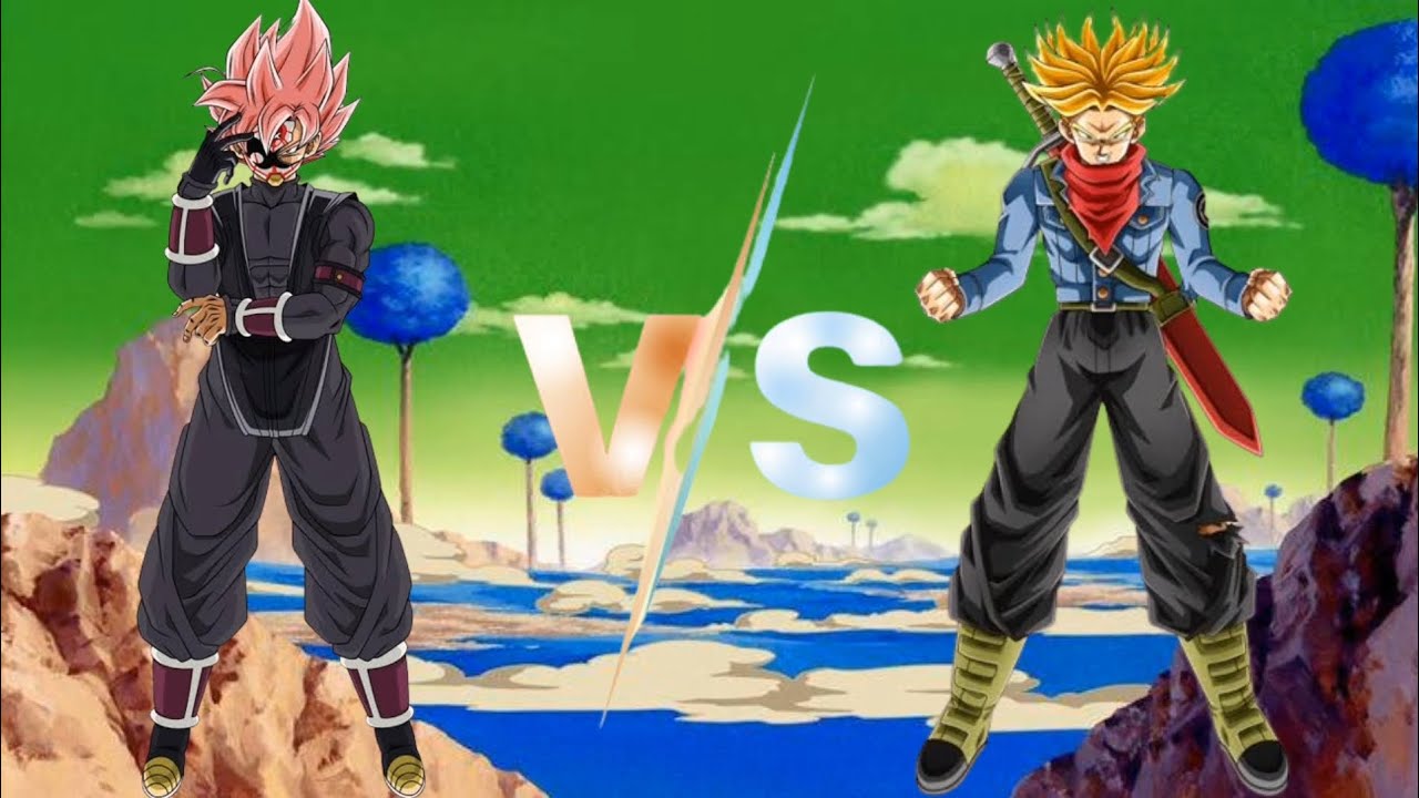 Black Goku vs Trunks ssj Fight in dragon Ball z - YouTube