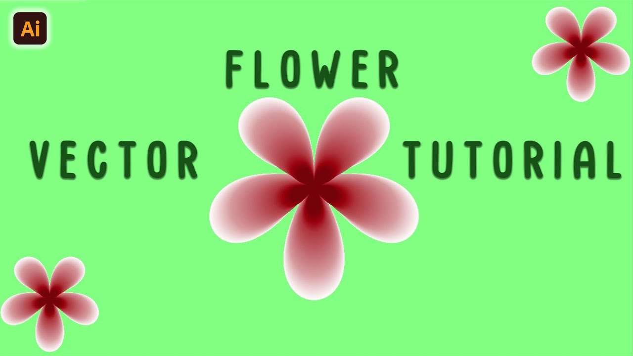 How to create a vector Flower in adobe illustrator - YouTube