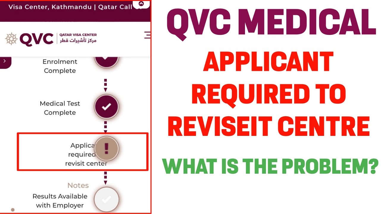 QVC Medical | Applicant Required to Revisit Centre | Qatar Visa Centre ...