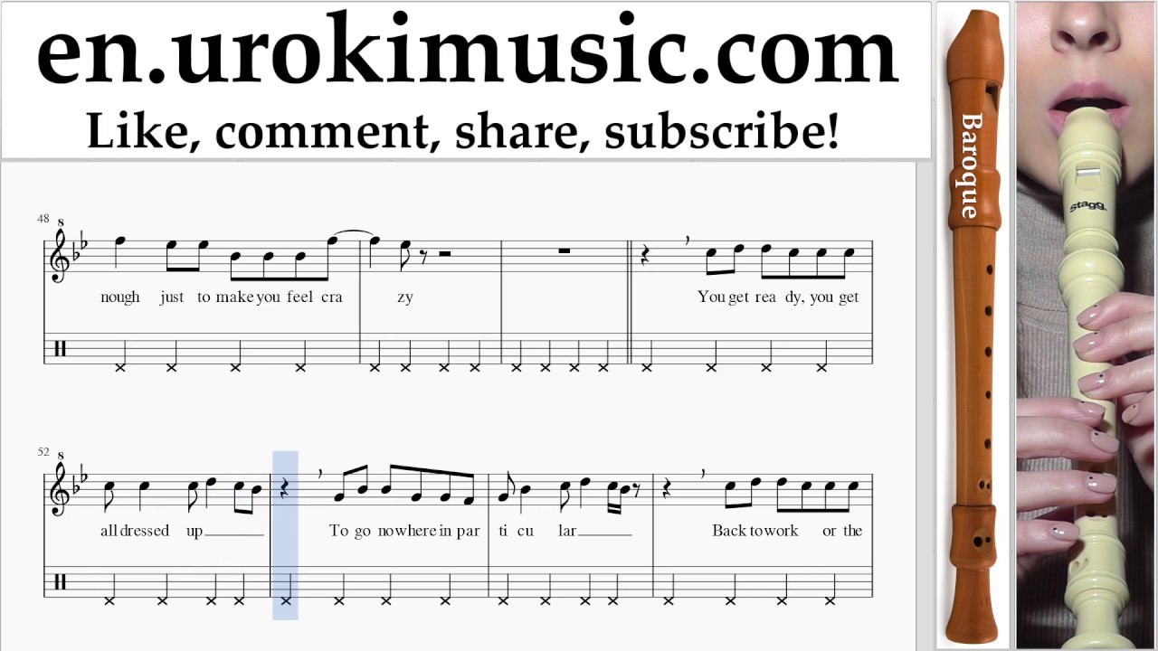 Recorder lessons (B.) Lana Del Rey - Love Sheet Music Tutorial Part#2 ...