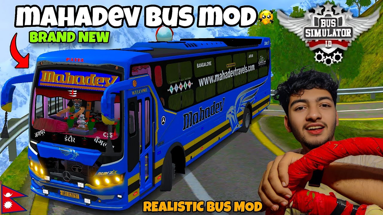 Brand new mahadev bus mod||😱 realistic bus mod|| new bus mod - YouTube