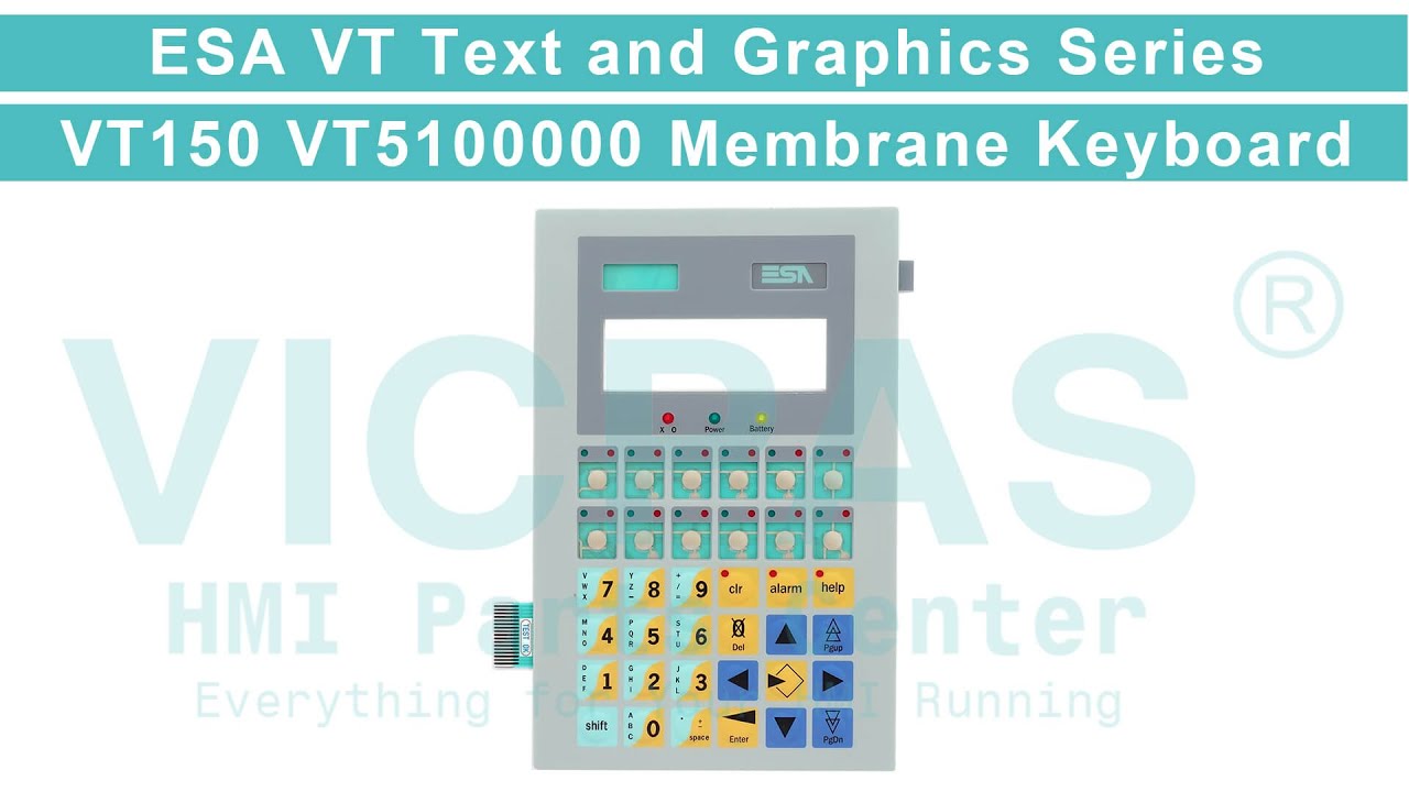 VT5100000 ESA VT510 Operator Keyboard Replacement - YouTube
