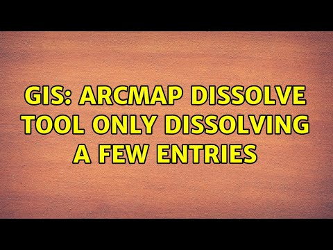 GIS: ArcMap Dissolve tool only dissolving a few entries - YouTube