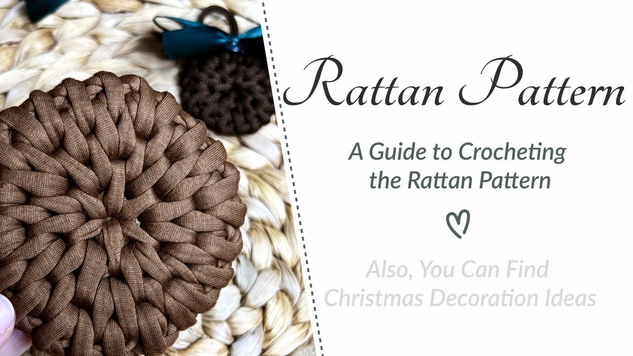 Round Rattan Pattern Step-by-Step | Christmas Yarn Scraps Craft Idea ...