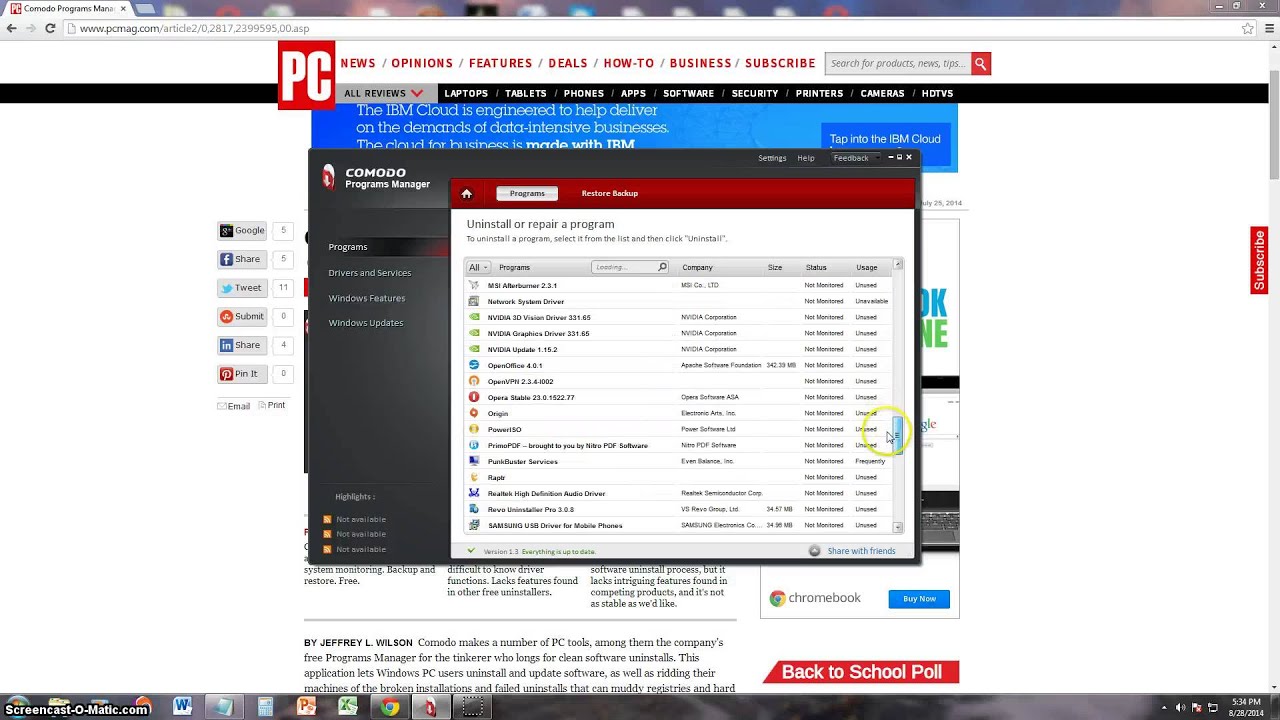 Comodo Programs Manager Review and Tutorial - YouTube