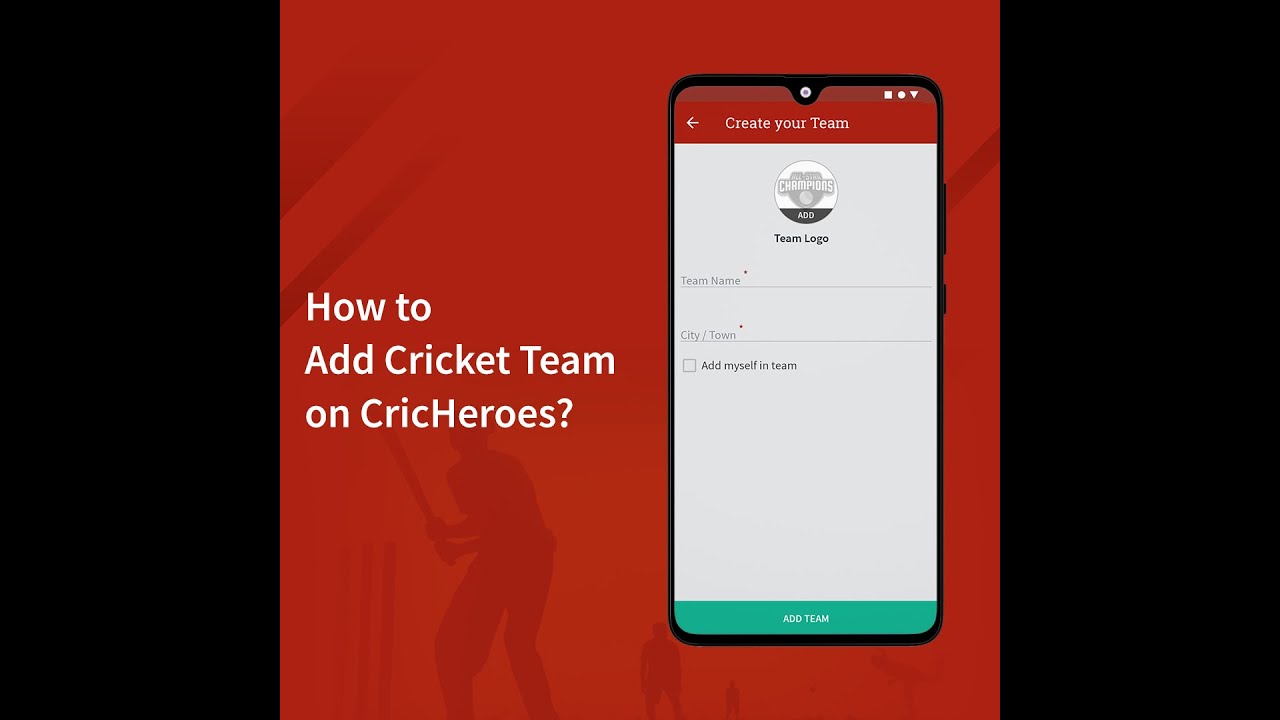 How to Add Cricket Team On CricHeroes? | How to Add Players in ...