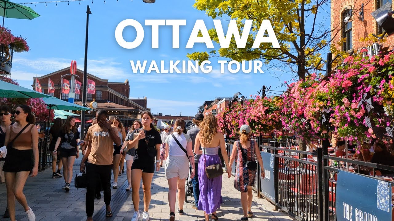 Ottawa Walking Tour Downtown & ByWard Market | Beautiful Day 4K UHD ...