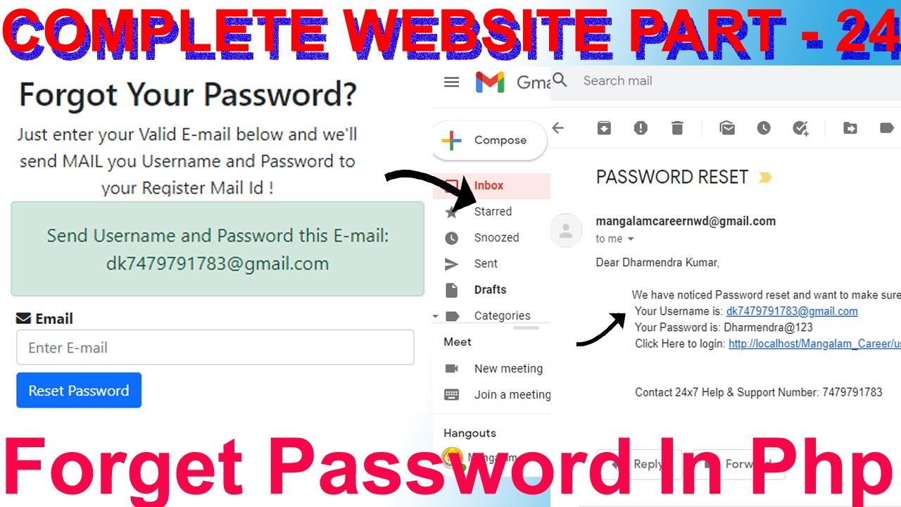 Forget Password In Php Forgot Password In Php With Mysql Part 4503