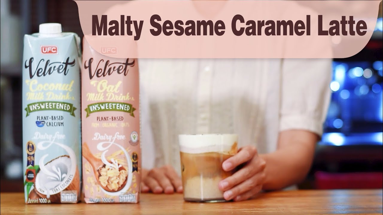 How To Make Malty Sesame Caramel Latte | DIY Coffee | UFC Velvet Oat ...