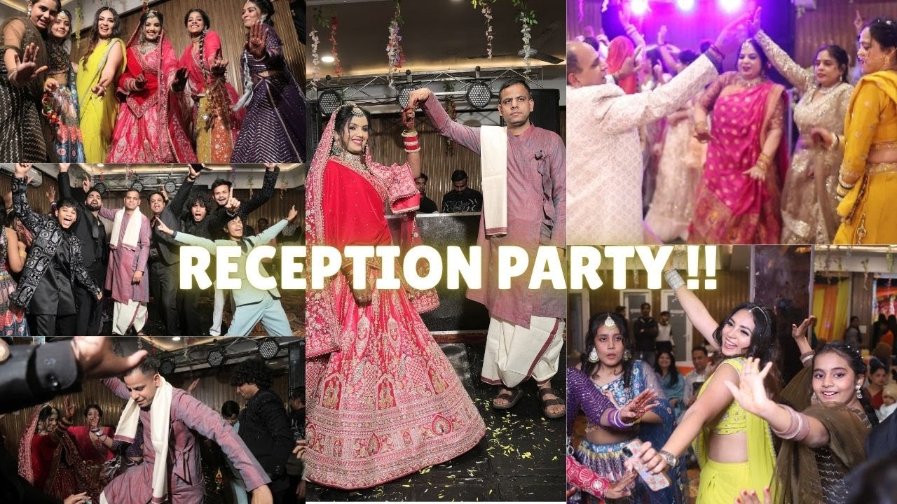 BEST WEDDING RECEPTION PARTY VLOG 💕💃|| Punit & Priya's Reception💍 ...