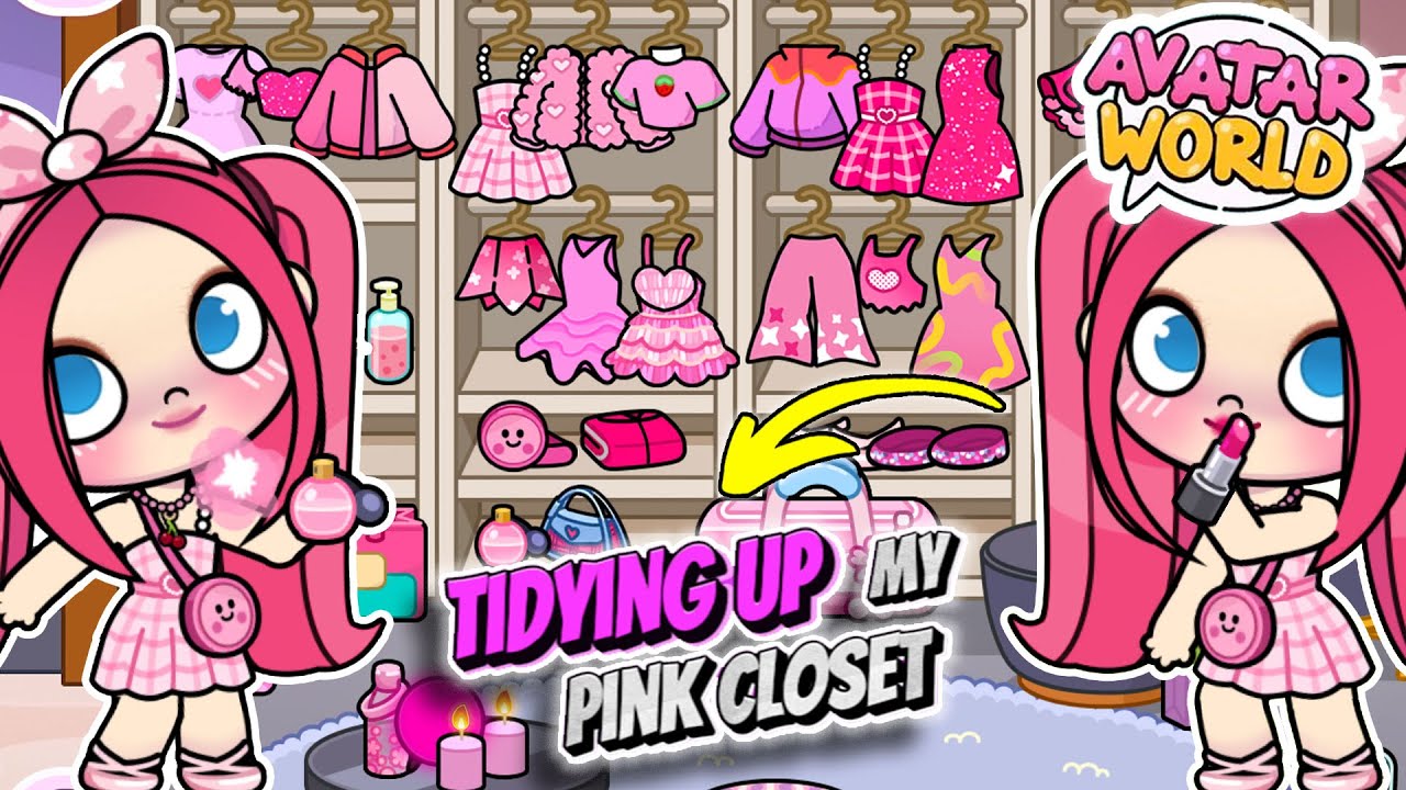 PINK CLOSET 💖 MAKEOVER IN AVATAR WORLD - YouTube