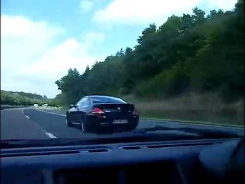 Bmw M6 G Power playing with a Ferrari 355 spider VBOX7 - YouTube