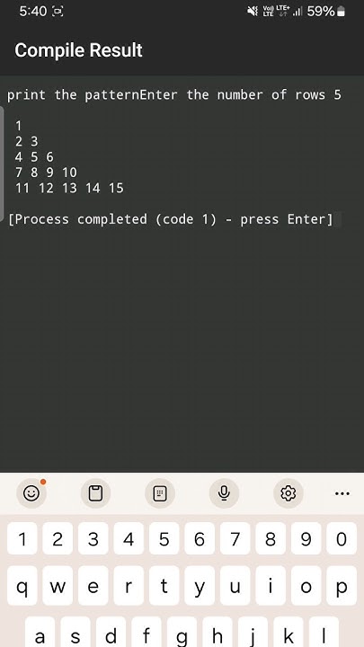 #how to print pattern of number 12345 by using c language #use of for loop # pattern programming ...