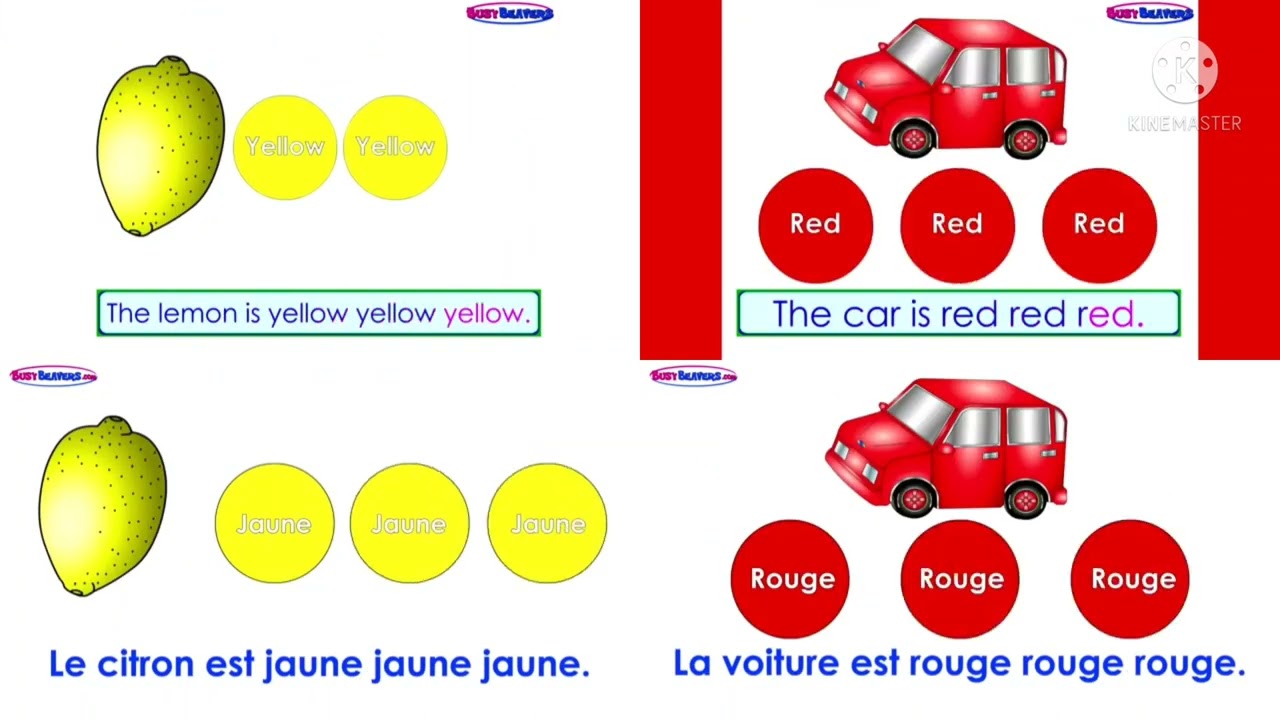 The Apple is Red The Paint is Pink La Pomme est Rouge La Peinture est ...