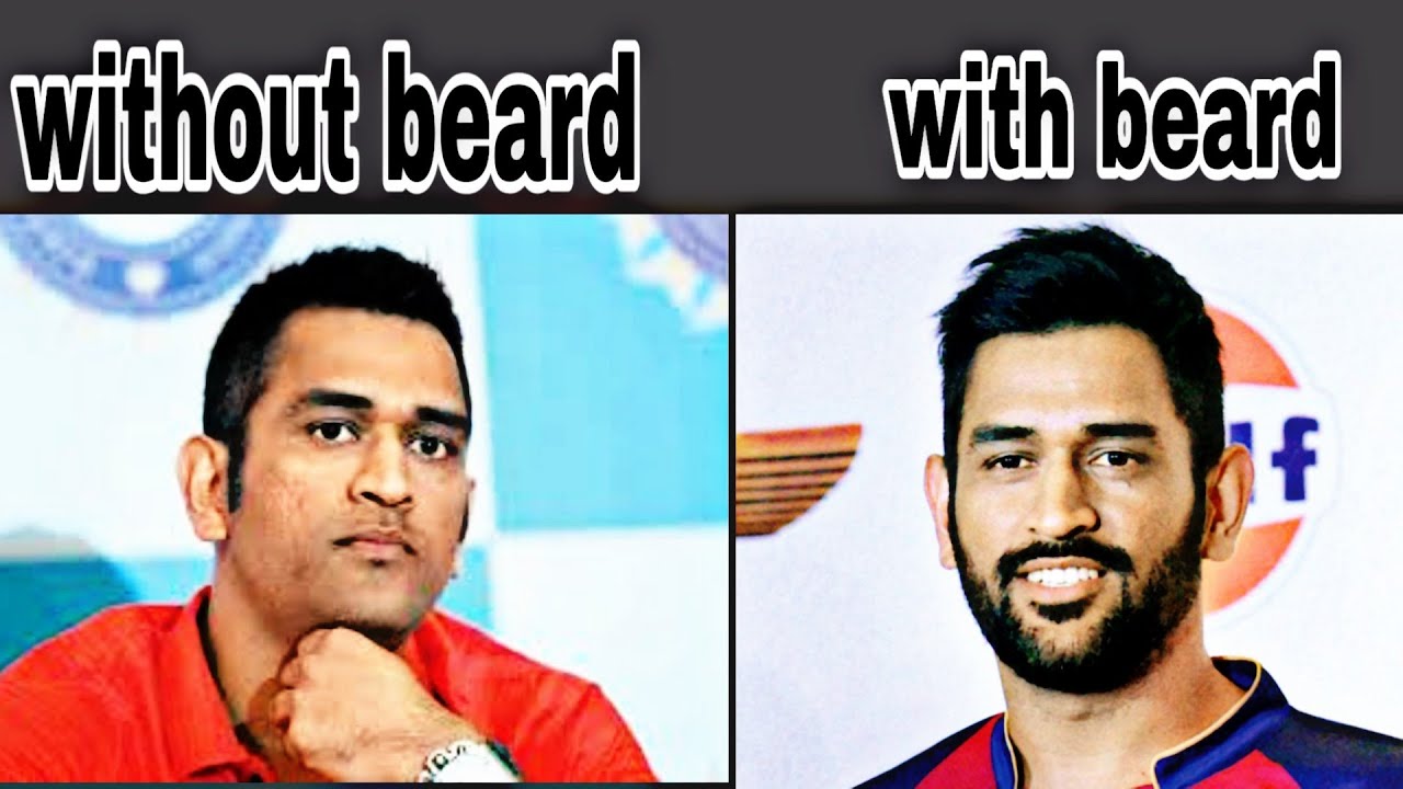 #10 Cricketers with & without Beard - YouTube