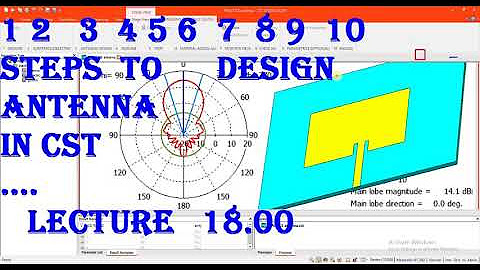 cst tutorials for beginners| cst basic tutorials series step by step from design to results ...