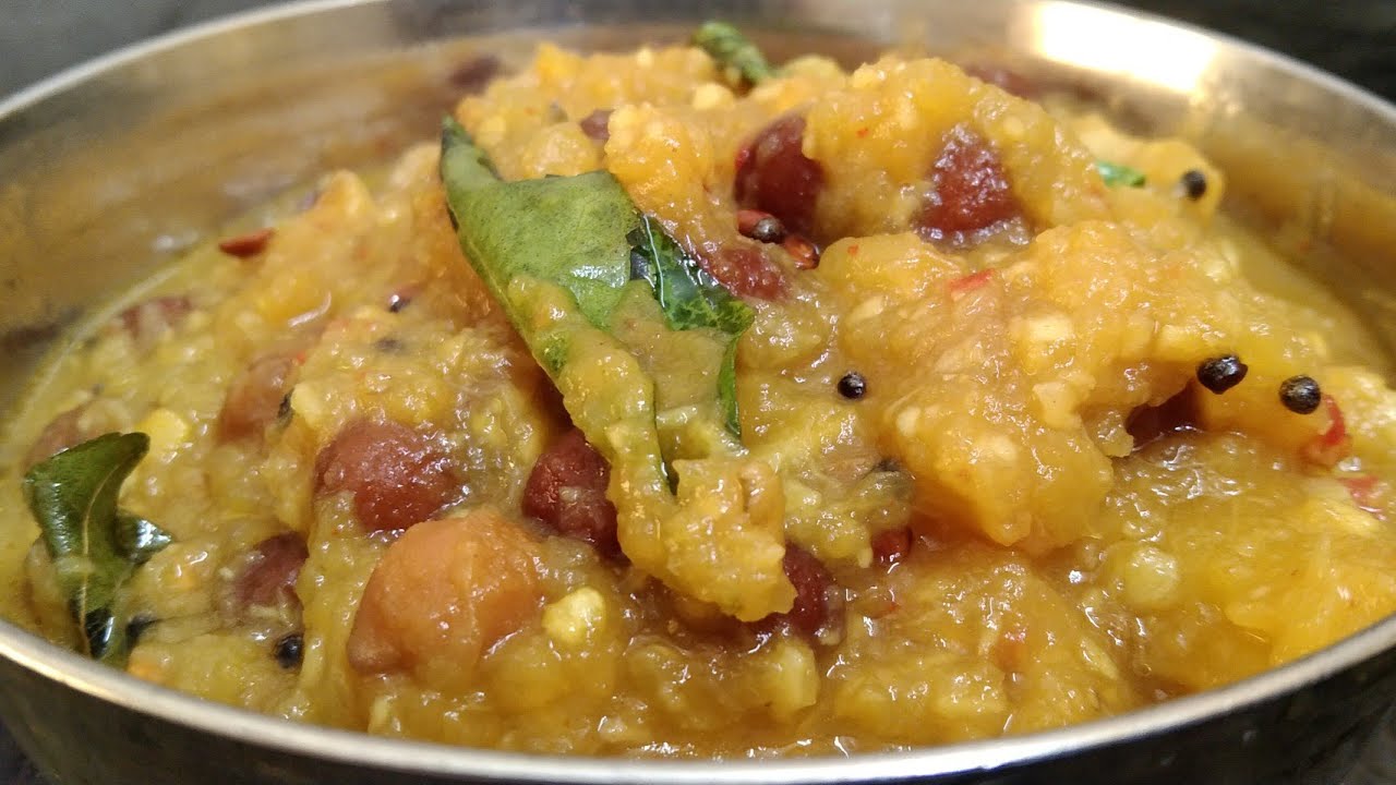 mathanga errissery in tamilnadu style/ yellow pumpkin chick pea kottu ...