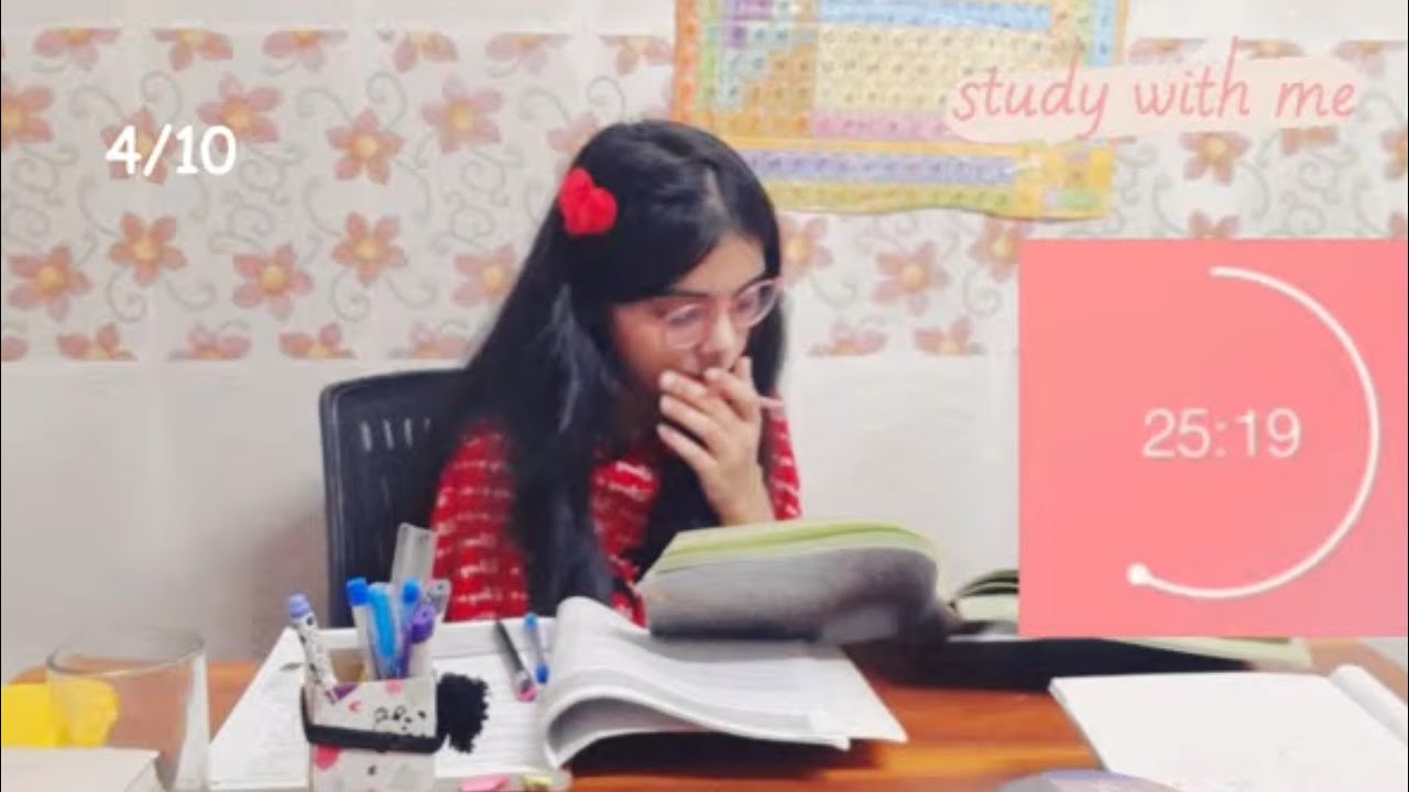 Study with me live| POMODORO|#day17|60×10📝|Full energy⚡super revision day🤓 |12 hour - YouTube
