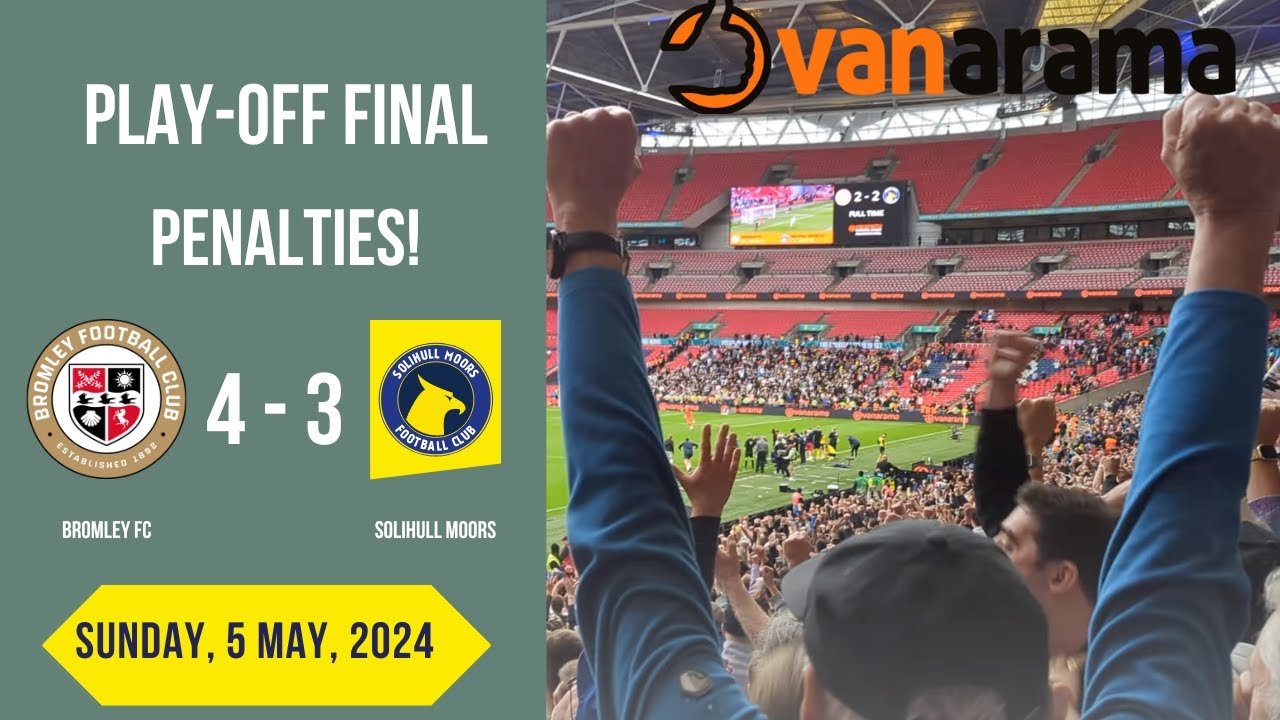 Bromley win Promotion at Wembley against Solihull! Final 2 penalties ...