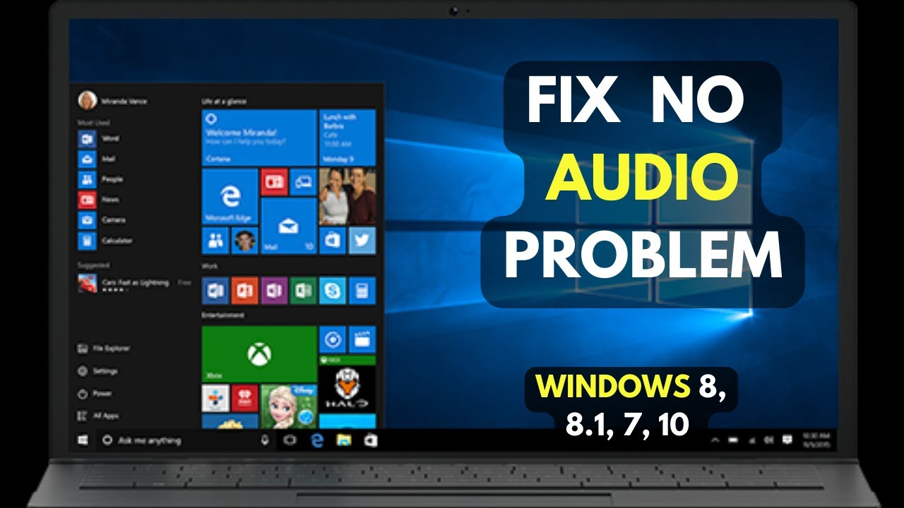 how to fix no sound no audio problems in windows 10, 8, 8 1, 7, without ...