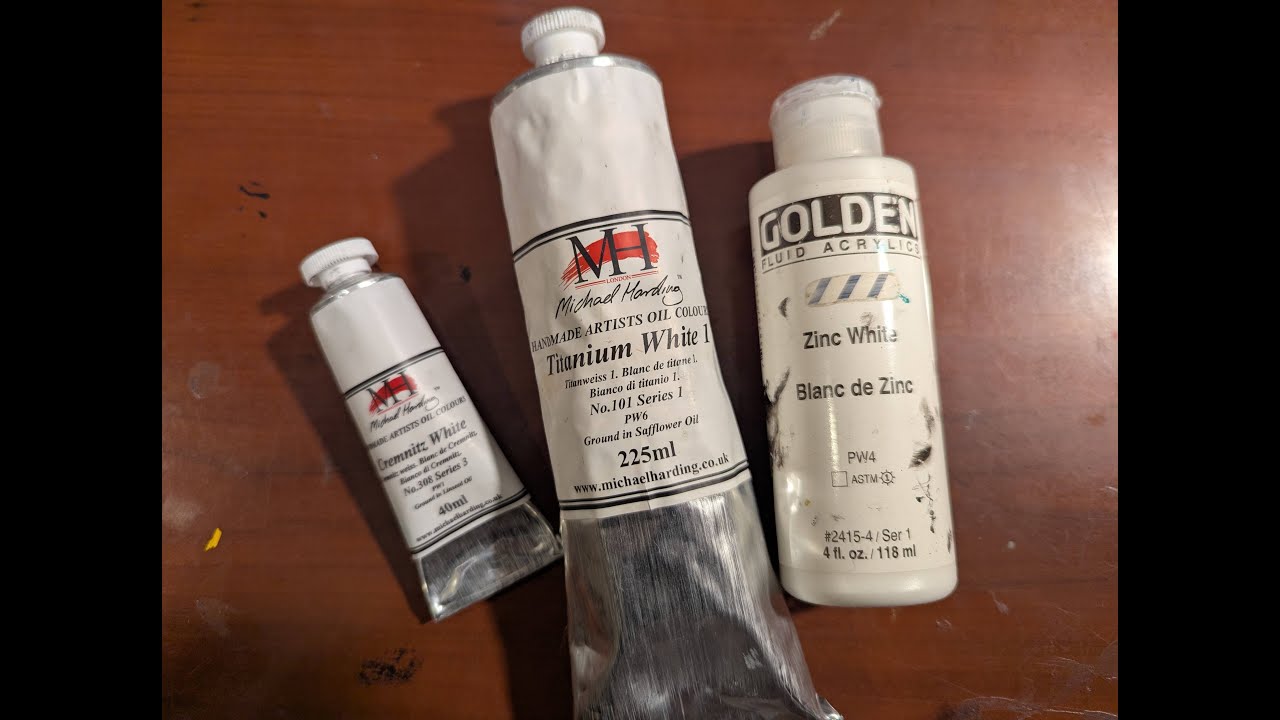 Lead white vs Zinc white vs Titanium white - YouTube