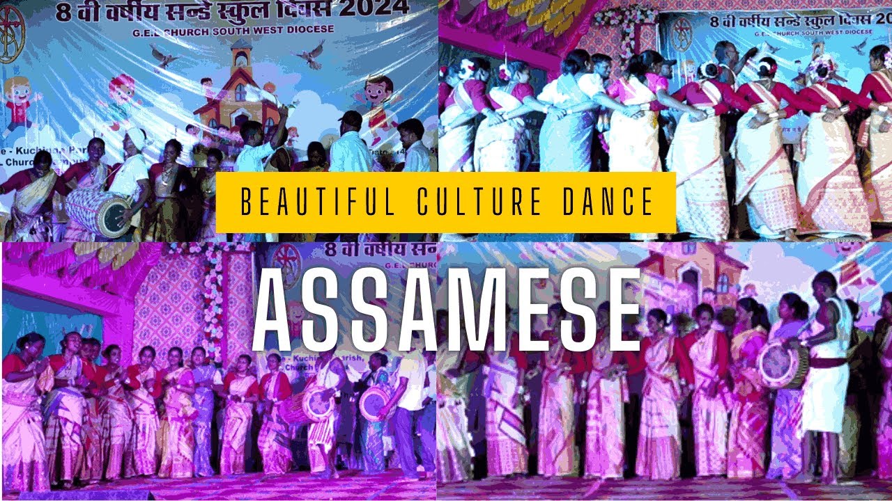 ASSAMESE CULTURAL DANCE IN KUCHINDA SUNDAY SCHOOL Diwas 2024 - YouTube