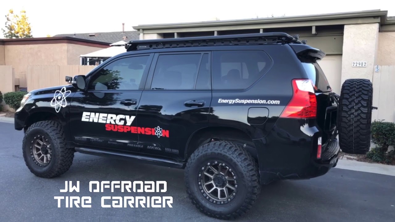 OverlandGX - JW Offroad Tire Carrier Install - YouTube