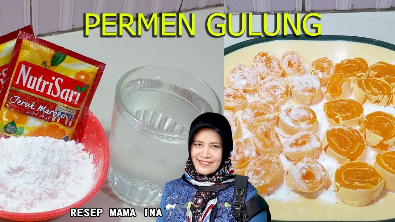 Permen gulung nutrisari (JELLY GUM), jajanan enak bahan nya mudah dan ...