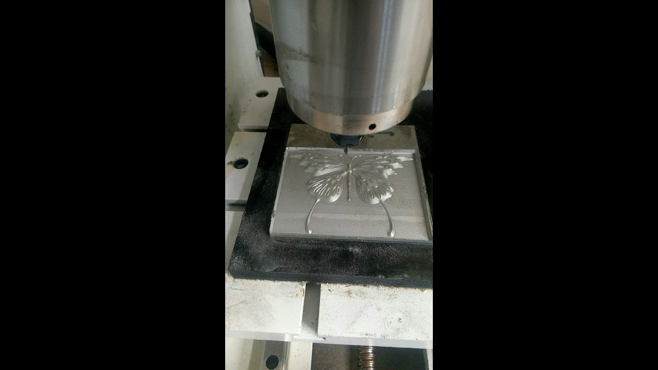 mini BJD-2020 CNC router engraving aluminum - YouTube