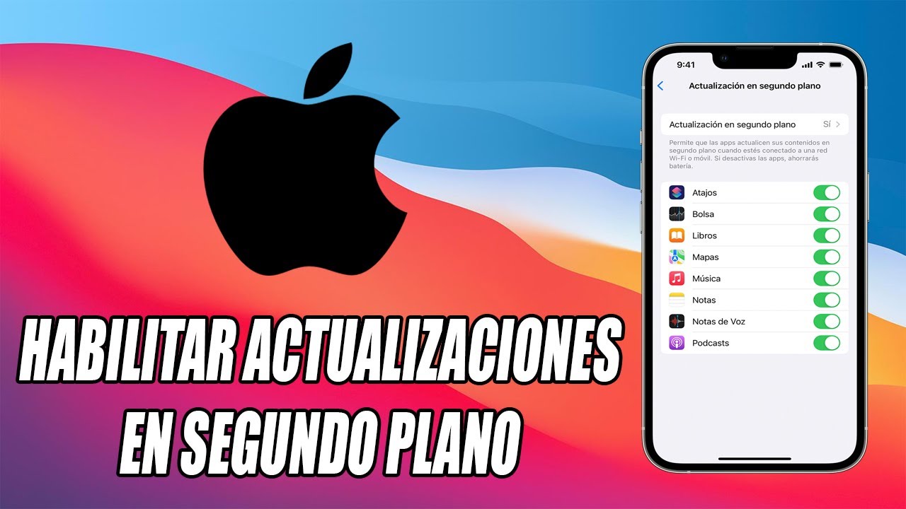Cómo habilitar actualizaciones en segundo plano en iPhone - YouTube