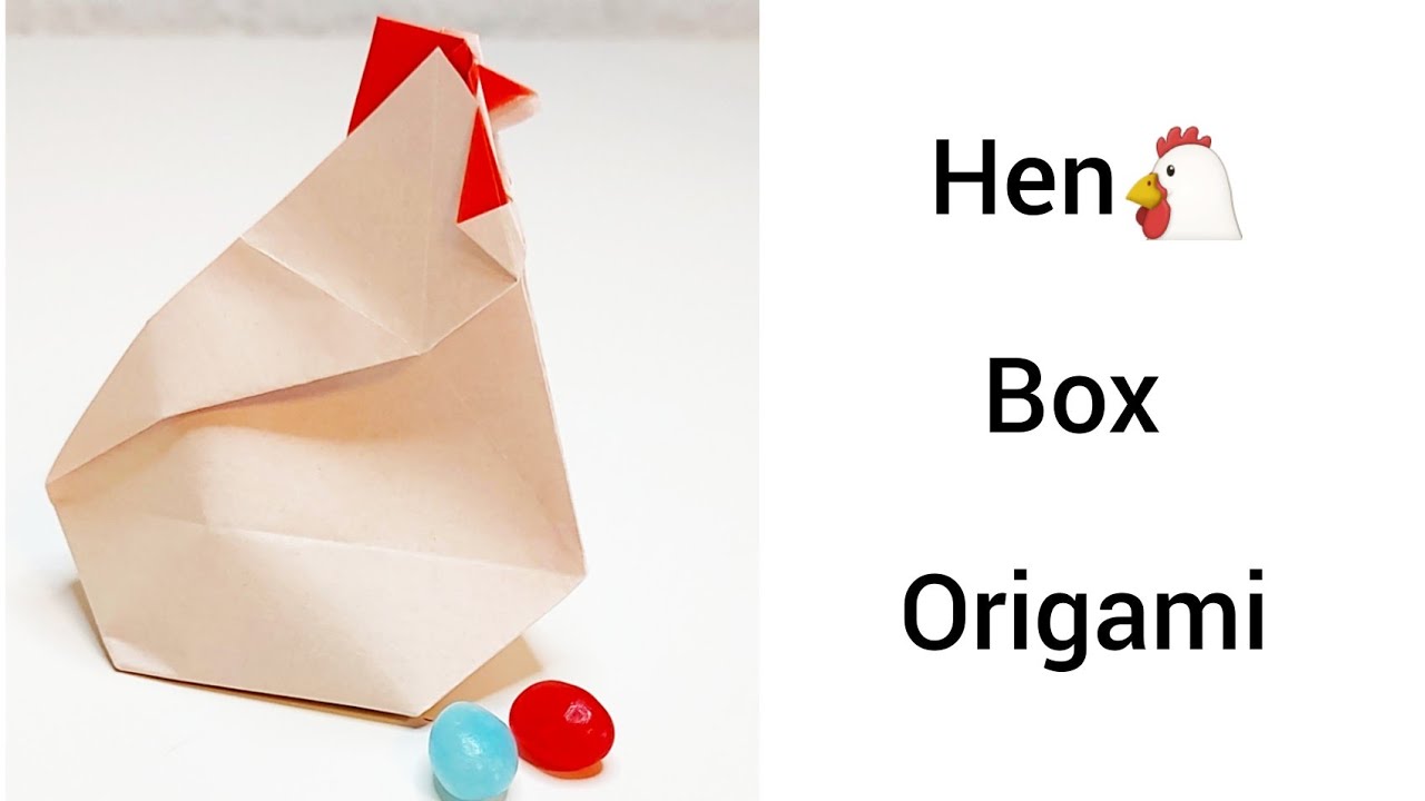 origami hen - easter tutorial - paper hen - YouTube
