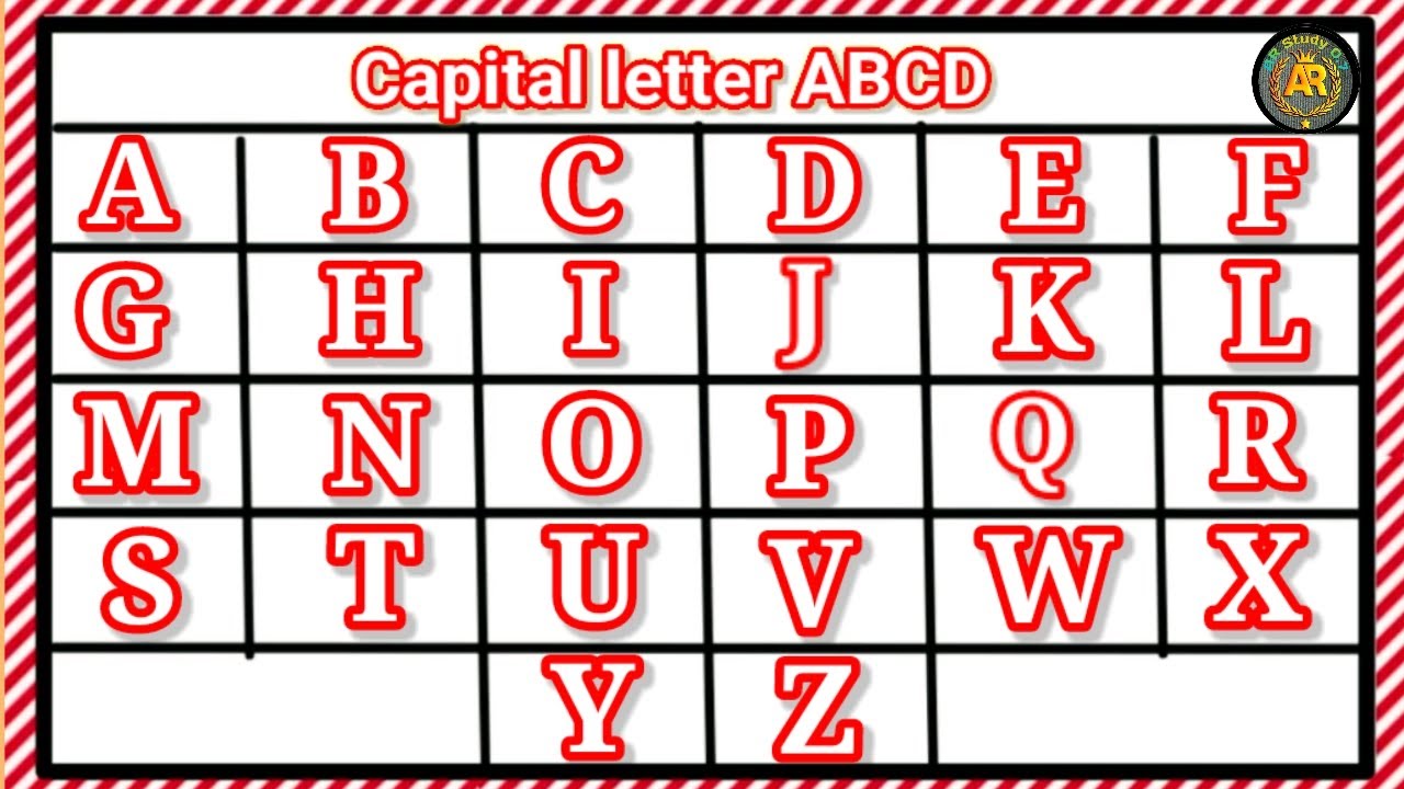 abcd capital letter alphabet mining learning video for kids and ...
