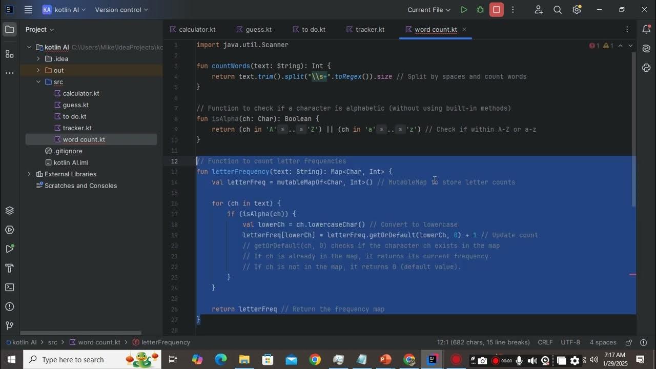 Kotlin AI Developer Course 5 Functions Text Analyzer - YouTube