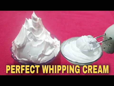 HOW TO WHIP/BEAT WHIPPING CREAM PERFECTLY/RECIPE/STIFF WHIPPING CREAM ...