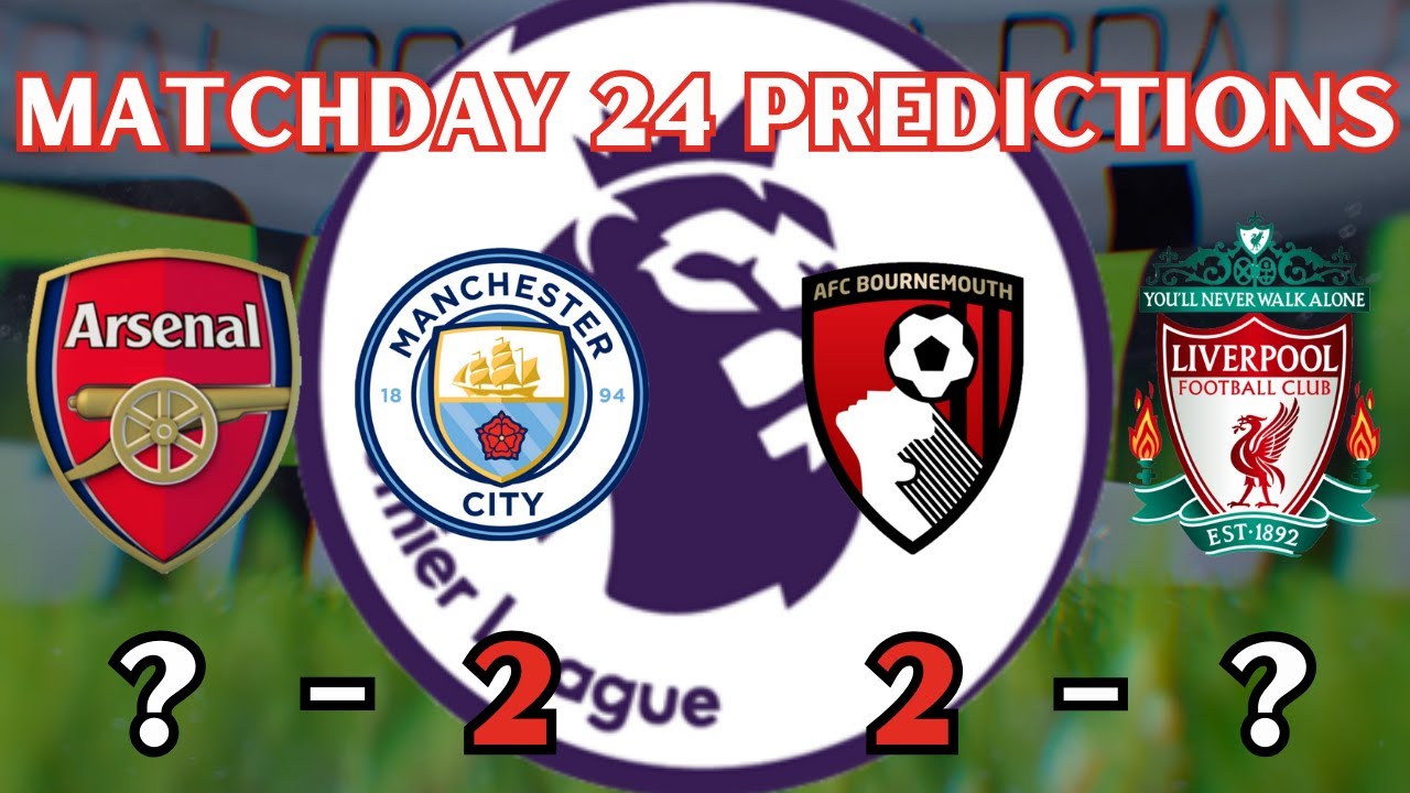 PREMIER LEAGUE SCORE PREDICTIONS WEEK 24 - YouTube