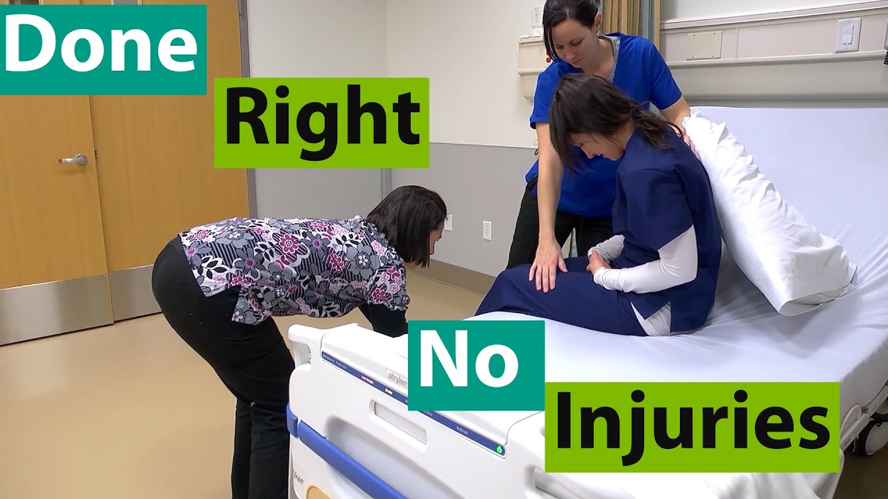 How to Move a Person From Supine to Sitting Using 2 Caregivers - YouTube