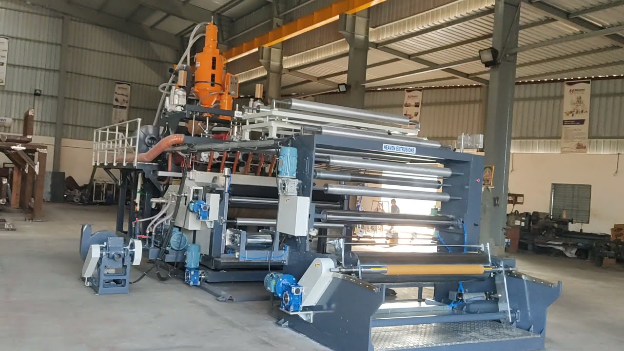 Cast Embossed Film Extrusion Line India - YouTube